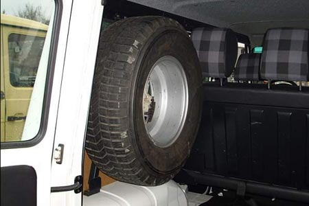 Mercedes W460/W461 Spare Tire Relocation Kit.