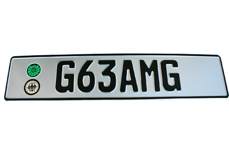 Mercedes G-Class Euro License Plate G55AMG.